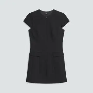 Theory Zip-front Mini Dress - Black