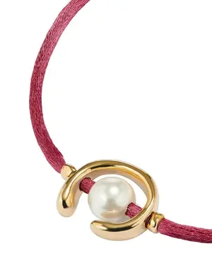 UNODE50 Gold-plated Shell Pearl Bracelet - Gold/pink