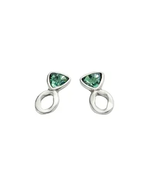 UNODE50 Sterling -plated Crystal Cluster Stud Earrings