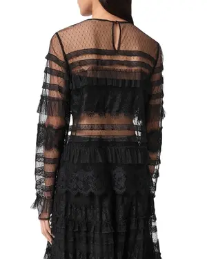 ALLSAINTS Arlea Tulle Top