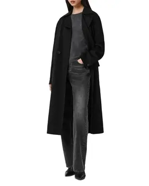 ALLSAINTS Sellma Wool Blend Coat - Black