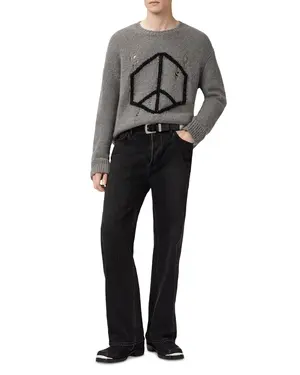 ALLSAINTS Message Crew Sweater - Gunmetal Grey