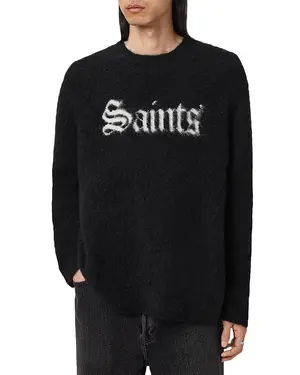ALLSAINTS Saints Crew Sweater - Black/chalk