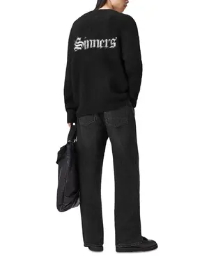 ALLSAINTS Saints Crew Sweater - Black/chalk