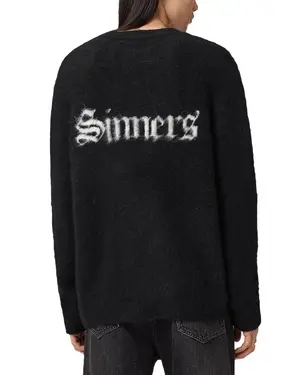 ALLSAINTS Saints Crew Sweater - Black/chalk