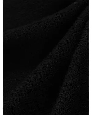 REISS Duchie Short Sleeve Open Collar Merino Polo Shirt - Black