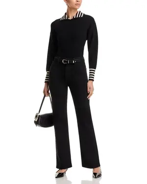 FRAME The Arrow High-rise Bootcut Jeans - Black