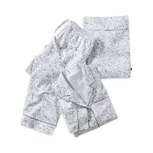 CHRISTY Ditsy Gingham Cotton Pajama Set