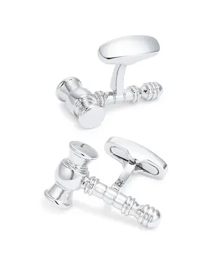 LINK UP Gavel Cufflinks - Silver