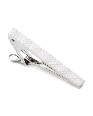 LINK UP Crisscross Tie Bar - Silver
