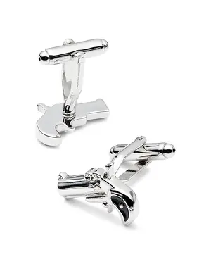 LINK UP Revolver Pistol Cufflinks