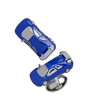 JAN LESLIE Blue Fast Car Cufflinks Blue