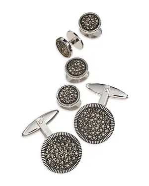 Jan Leslie Stud Cufflinks & Tie Clips