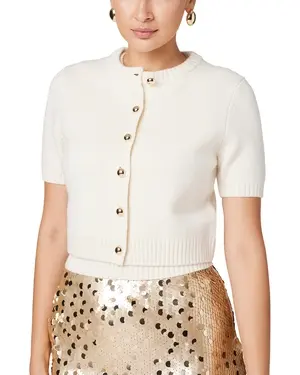 TOCCIN Pippa Short Sleeve Cardigan - Ivory