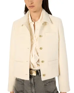 Gerard Darel Norine Collared Button Up Jacket