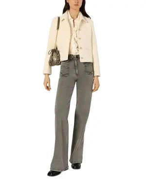 Gerard Darel Norine Collared Button Up Jacket