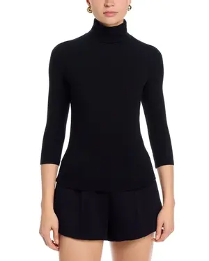 L'Agence Aja 3/4 Sleeve Turtleneck Tee