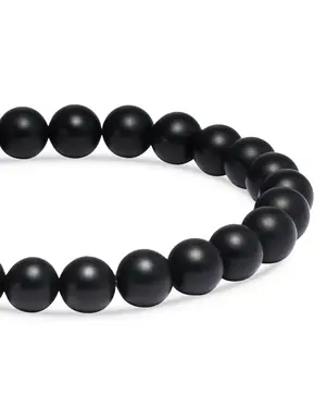JAN LESLIE Matte Onyx Beaded Bracelet - Black