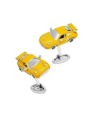JAN LESLIE Fast Car Cufflinks - Yellow