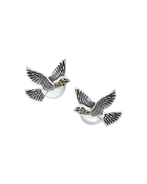 JAN LESLIE Peace Dove Sterling Cufflinks - Silver
