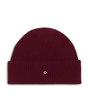 Maje Wool And Cashmere Knit Beanie - Burgundy