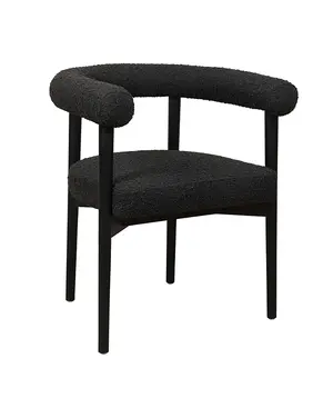 TOV FURNITURE Spara Performance Boucle Dining Chair - Black