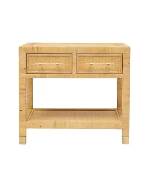 TOV FURNITURE Amara Rattan 2-drawer Nightstand