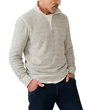Faherty Brand Whitewater Quarter Zip Sweatshirt