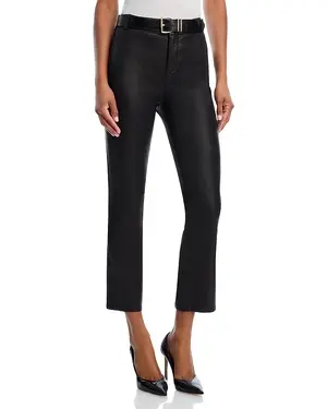 L'Agence Ketra Leather Baby Boot Pants - Black