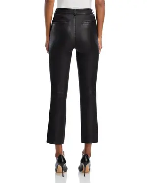 L'Agence Ketra Leather Baby Boot Pants - Black
