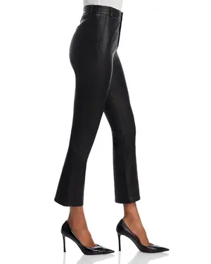 L'Agence Ketra Leather Baby Boot Pants - Black