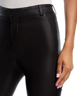L'Agence Ketra Leather Baby Boot Pants - Black