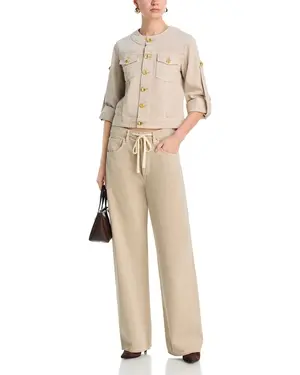 L'Agence Anouk Collarless Jacket - Biscuit