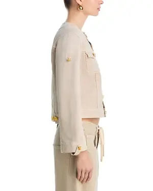 L'Agence Anouk Collarless Jacket - Biscuit
