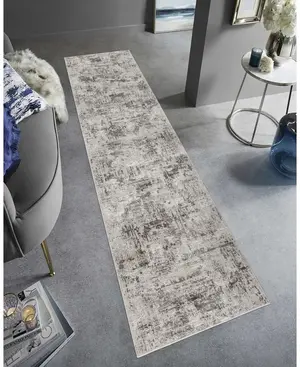 MINK HOME Alloy All343 Runner Area Rug, 2'6 X 8 - Grey