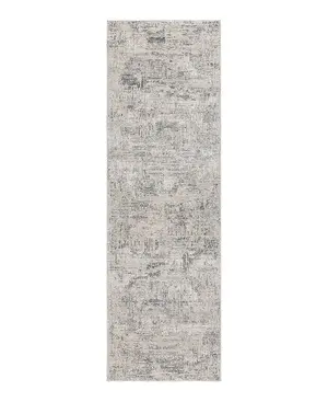 MINK HOME Alloy All343 Runner Area Rug, 2'6 X 8 - Silver