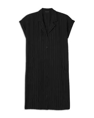 Eileen Fisher Notch Collar Shirt Dress