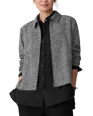 Eileen Fisher Classic Collar Zip Jacket