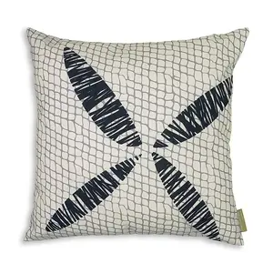NOHO HOME Kapua Kai Decorative Pillow Cover, 20 X 20 - Midnight Ivory