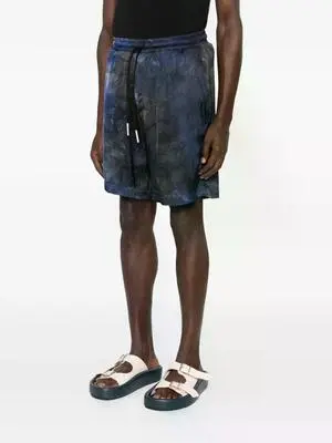 YES LONDON Tie-dye Drawstring Shorts