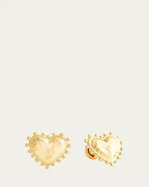 ANABEL ARAM JEWELRY Heart Stud Earrings