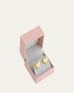 ANABEL ARAM JEWELRY Heart Stud Earrings
