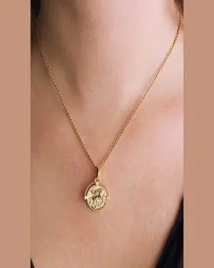 ANABEL ARAM JEWELRY Pegasus Coin Pendant Necklace