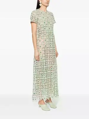 La DoubleJ Swing Macramé Maxi Dress - Neutrals