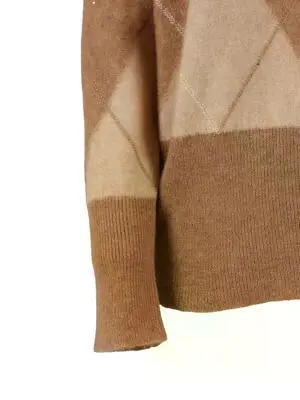 Lorena Antoniazzi Diamond-pattern V-neck Sweater