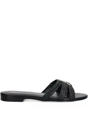 Patrizia Pepe Braided Slides - Black