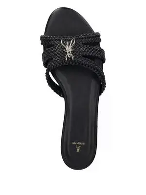 Patrizia Pepe Braided Slides - Black