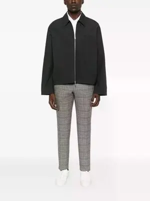 Karl Lagerfeld Checked Flat-front Trousers
