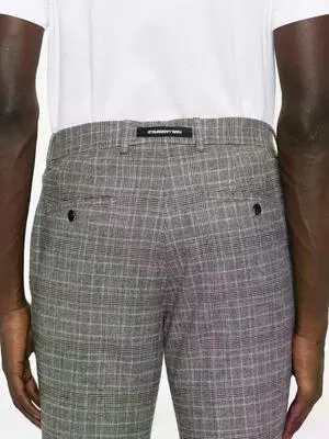 Karl Lagerfeld Checked Flat-front Trousers