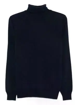 KANGRA Long-sleeve Turtleneck Sweater - Blue